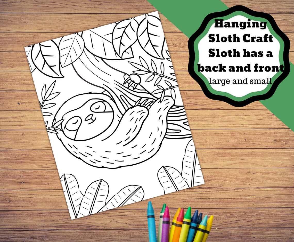 Printable Sloth in Small and Large for Decoration and to Hang ...
