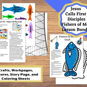 Jesus Calls His First Disciples, Printable Fishers of Men Bible Lesson ...