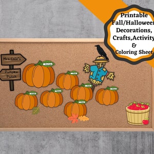 Fall/halloween Printable Bundle. Pumpkin & Jack-o-lantern Craft, Fall ...