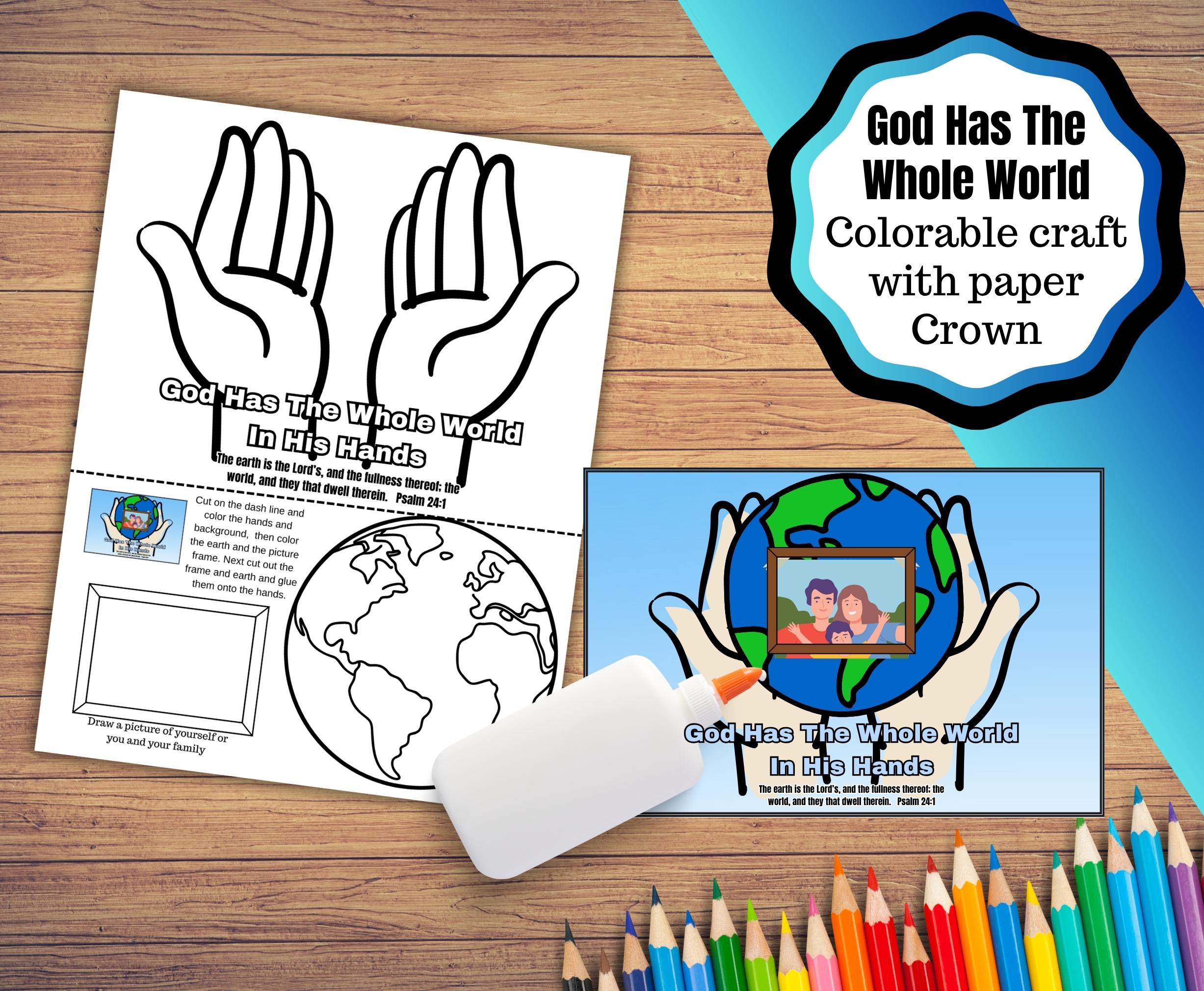 God Has the World in His Hands. Kids Bible Craft for God Having the ...