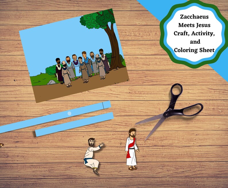 Printable Zacchaeus Bible Story Craft, Coloring, and Activity Sheets ...
