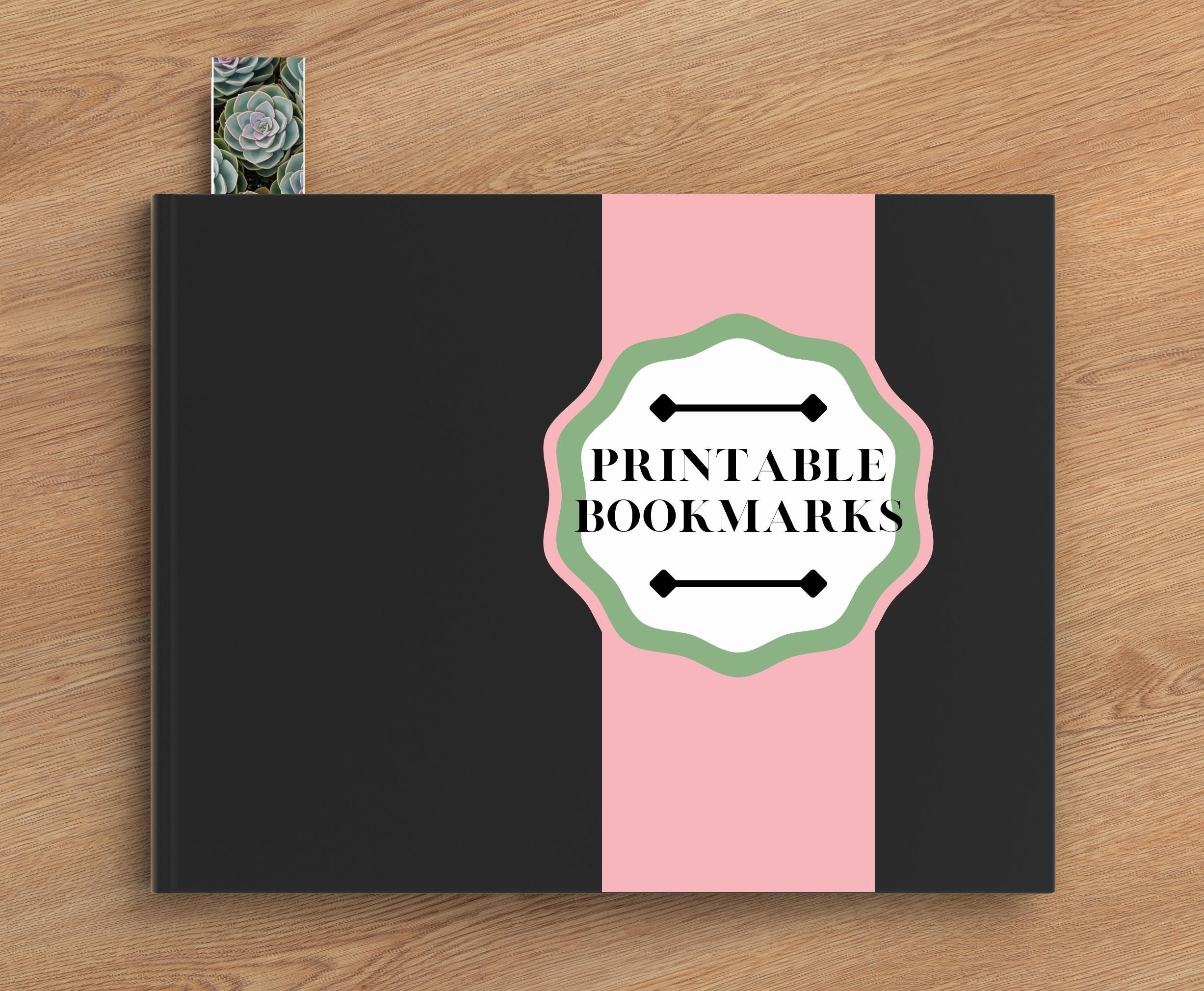 Succulent/cacti Printable Bookmarks. DIY Great Gift for Any Reader - Etsy
