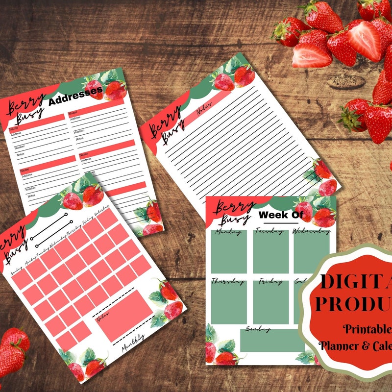 Strawberry Shortcake Planner 2025 - Etsy