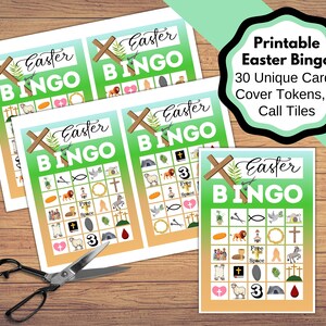 Printable Easter Themed Bingo, Christian Easter Themed Printable Bingo ...