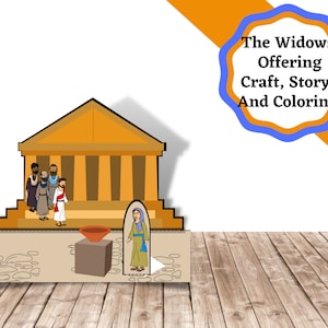 The Widows Offering, Printable Bible Lesson, Craft, Coloring, and Story ...