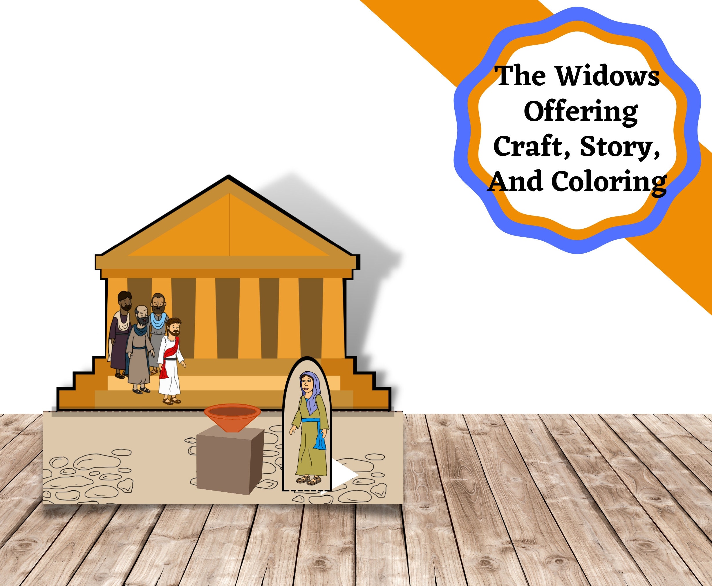 The Widows Offering, Printable Bible Lesson, Craft, Coloring, and Story ...