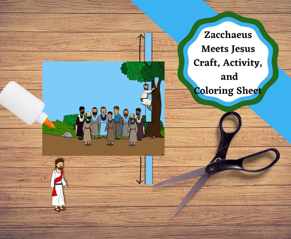 Printable Zacchaeus Bible Story Craft, Coloring, and Activity Sheets ...