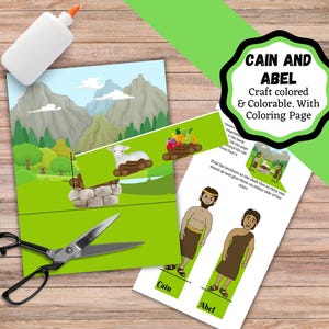 Cain and Abel Printable Kids Sunday School Craft. Cain and Abel Craft ...