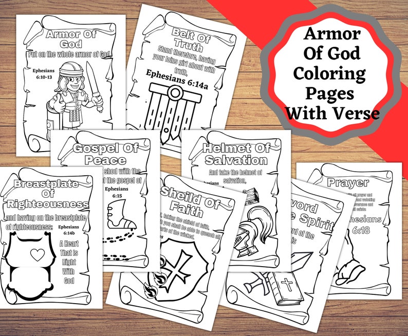 Printable Coloring Pages for the Armor of God. Armor of God Coloring ...