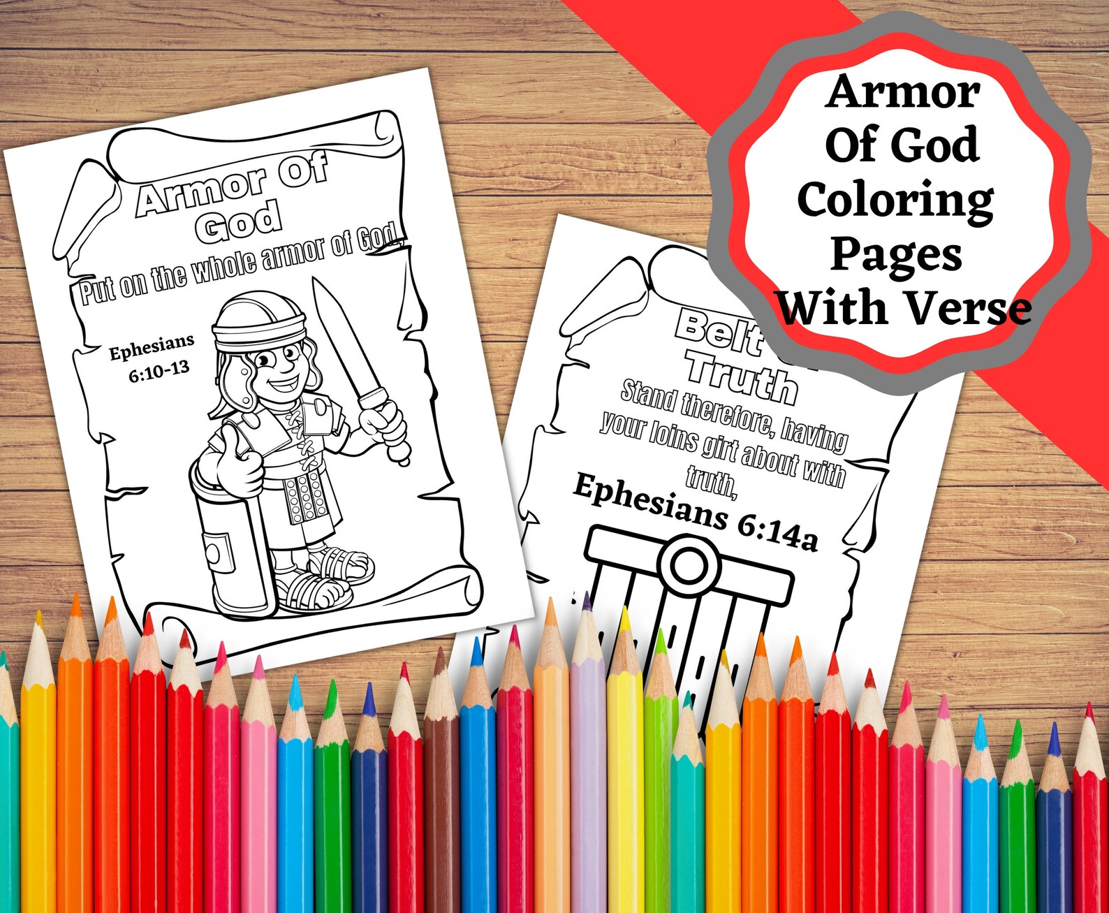 Printable Coloring Pages for the Armor of God. Armor of God Coloring ...