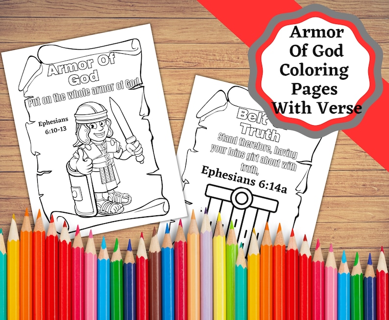 Printable Coloring Pages for the Armor of God. Armor of God Coloring ...