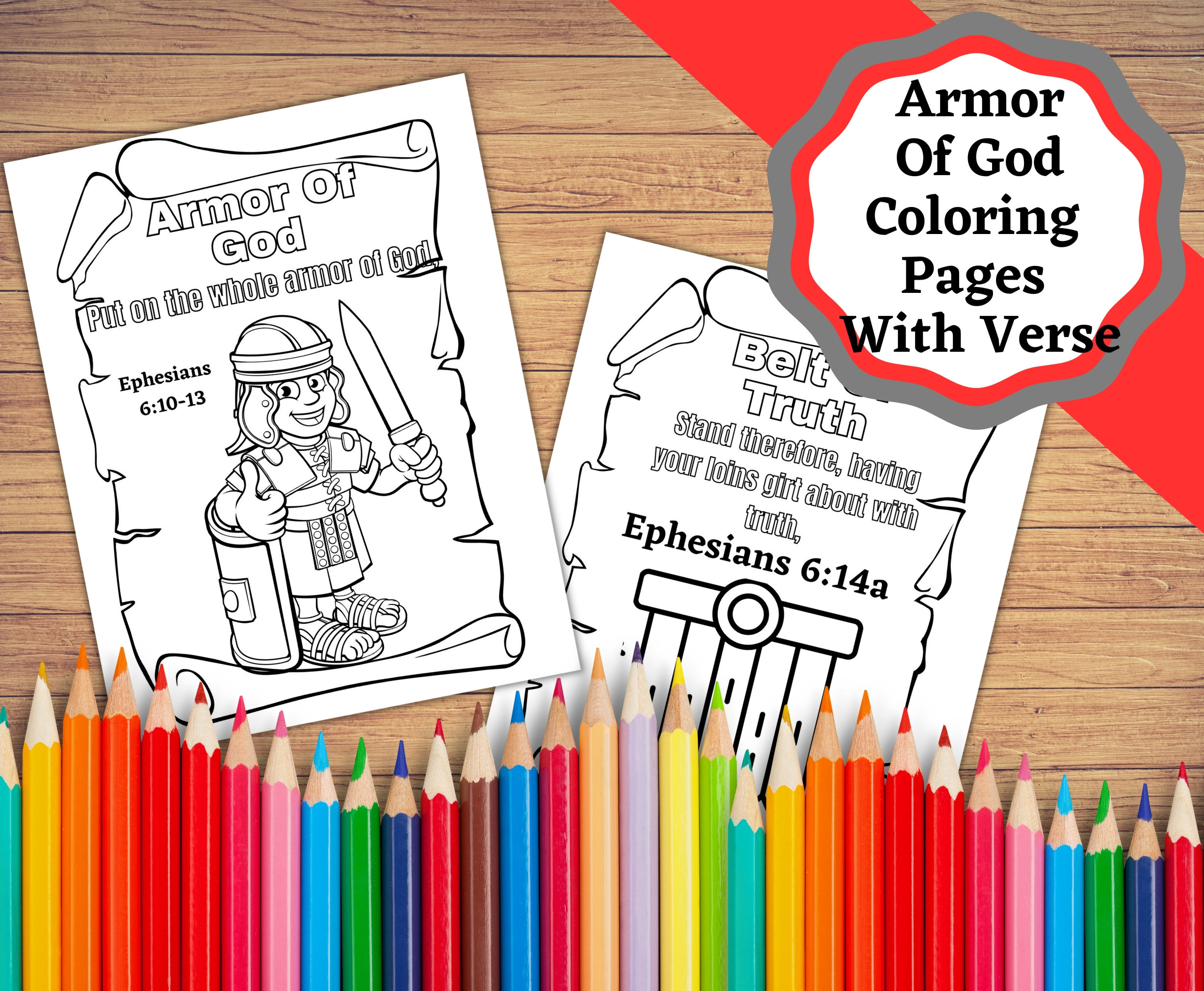 Printable Coloring Pages for the Armor of God. Armor of God Coloring ...