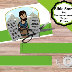 Printable 10 Commandments Paper Crown Craft for Kids. Paper Head Band ...