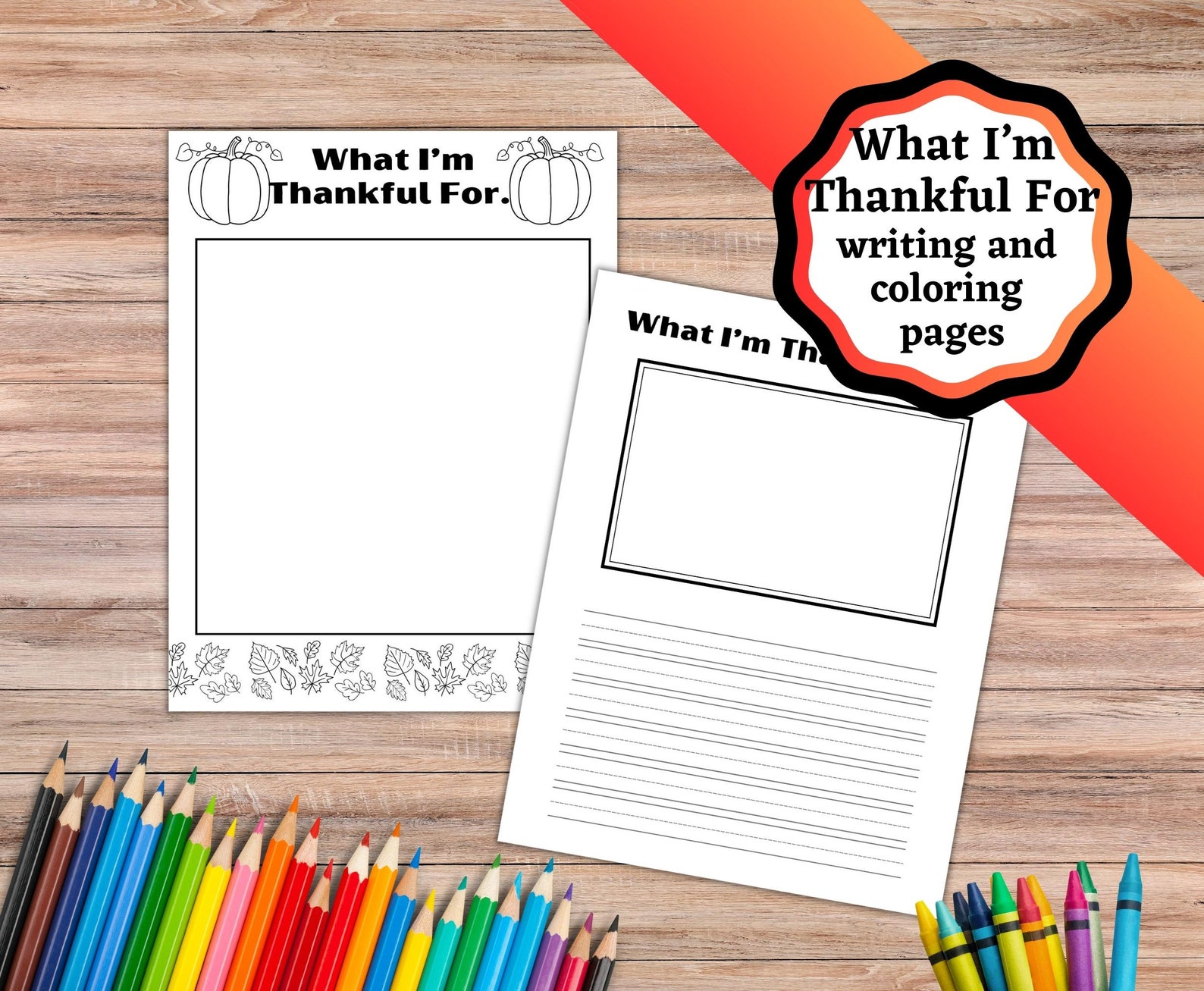 Printable Coloring Pages for Showing What You Are Thankful For, Kids ...