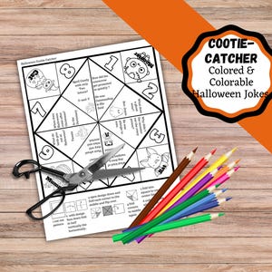 Printable Halloween Cottie-catcher. Colored and Colorable Halloween ...