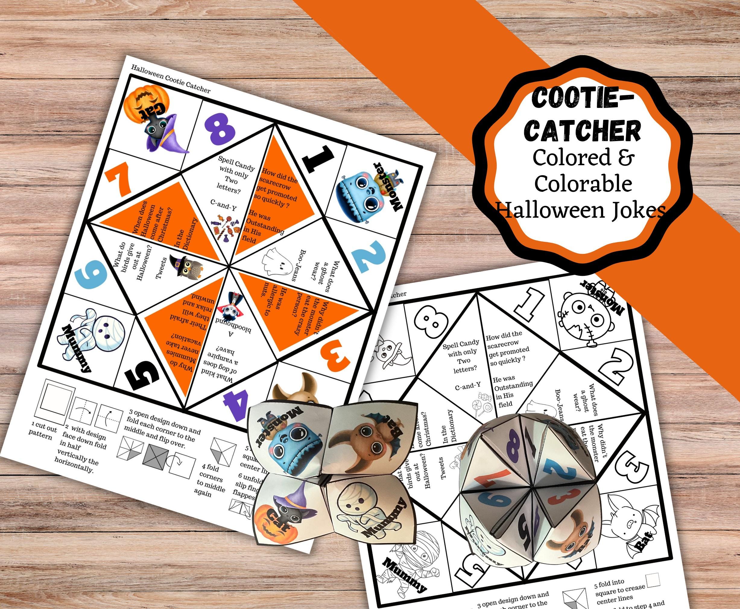 Printable Halloween Cottie-catcher. Colored and Colorable Halloween ...