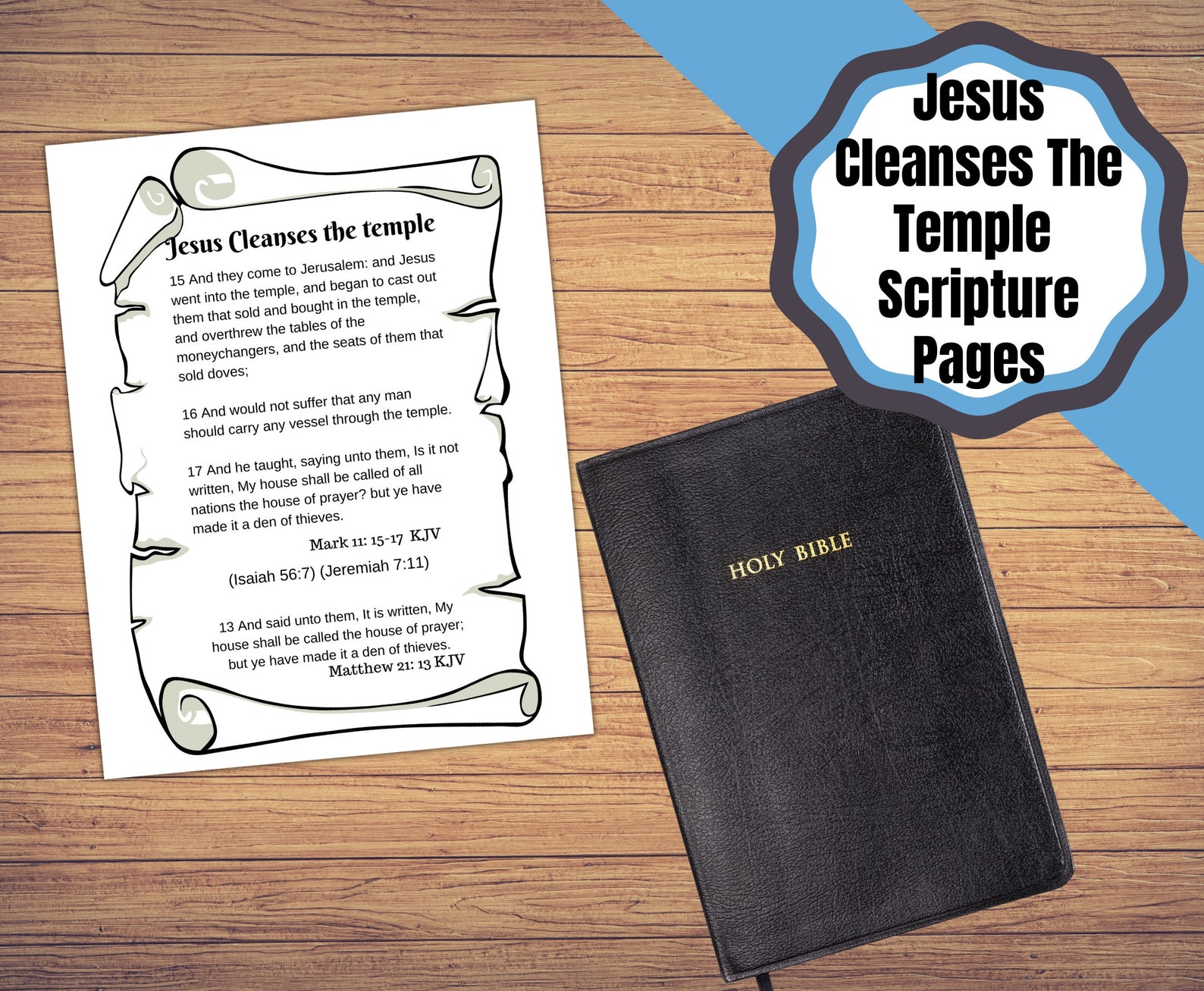 Printable, Jesus Cleanses the Temple Craft, Coloring, Scripture Pages ...