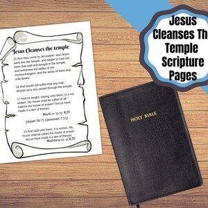 Printable, Jesus Cleanses the Temple Craft, Coloring, Scripture Pages ...