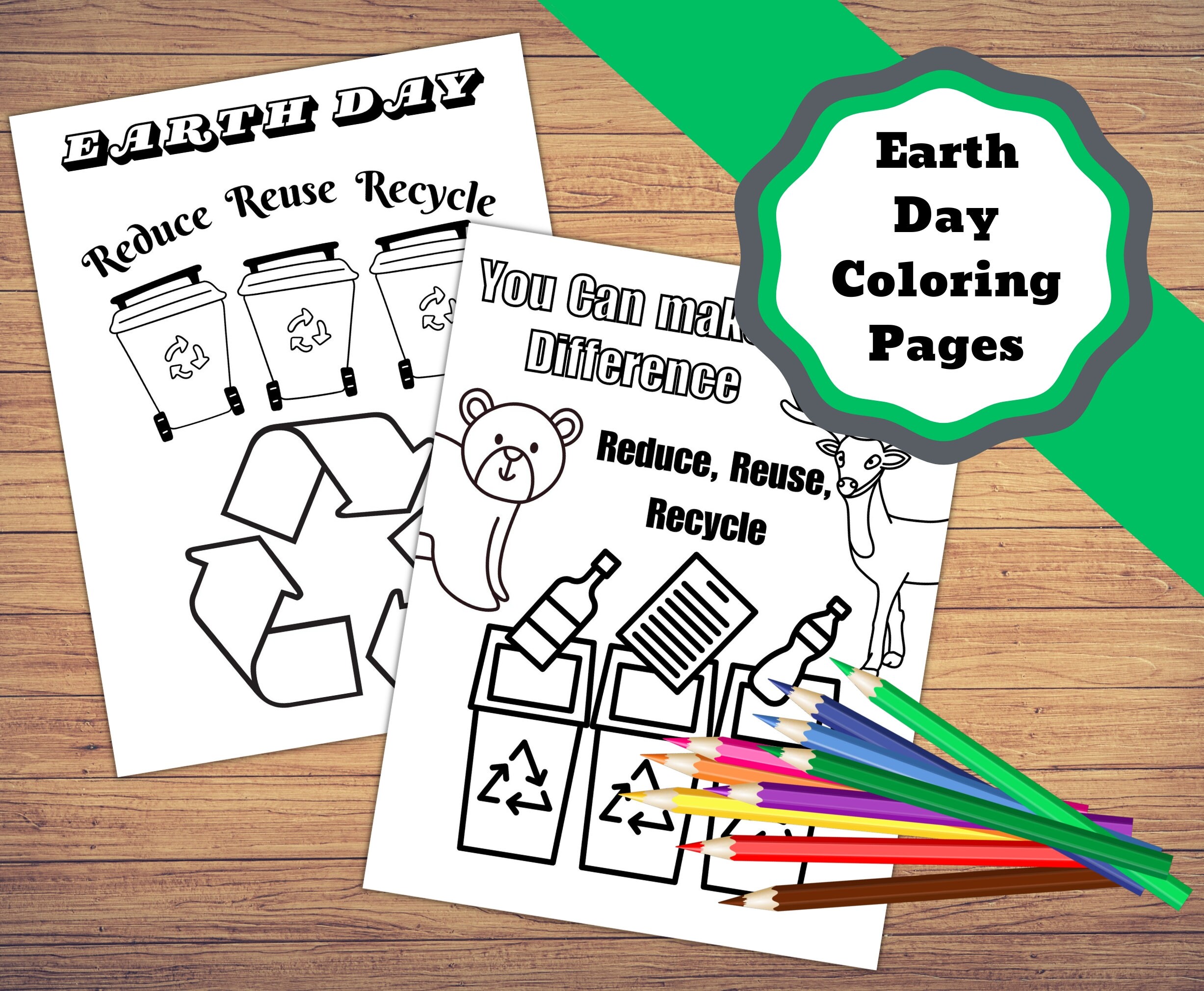 Printable Earth Day Coloring Pages. Earth Day Coloring Pages, Recycling ...