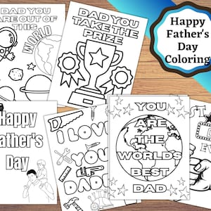 Printable Happy Father's Day Coloring Pages. Worlds Best Dad Coloring ...