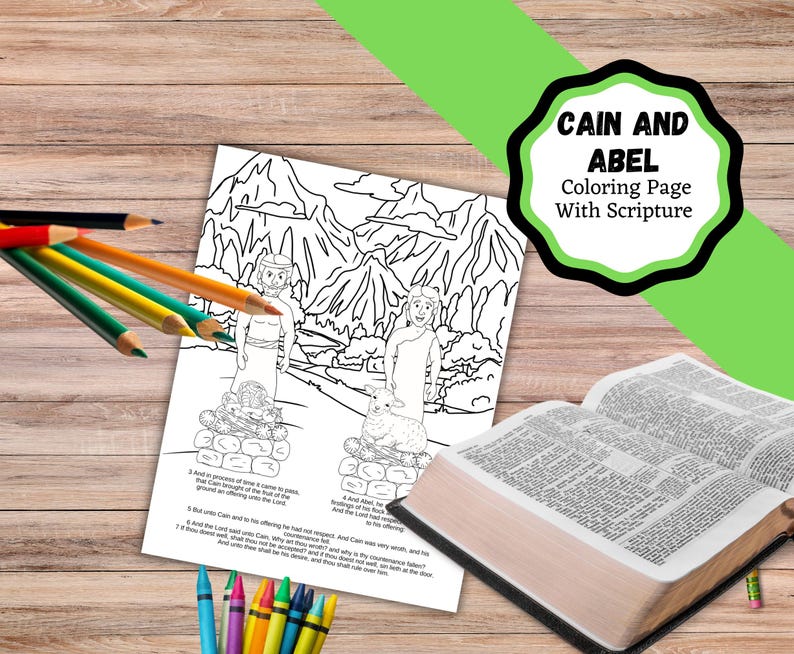 Cain and Abel Printable Kids Sunday School Craft. Cain and Abel Craft ...