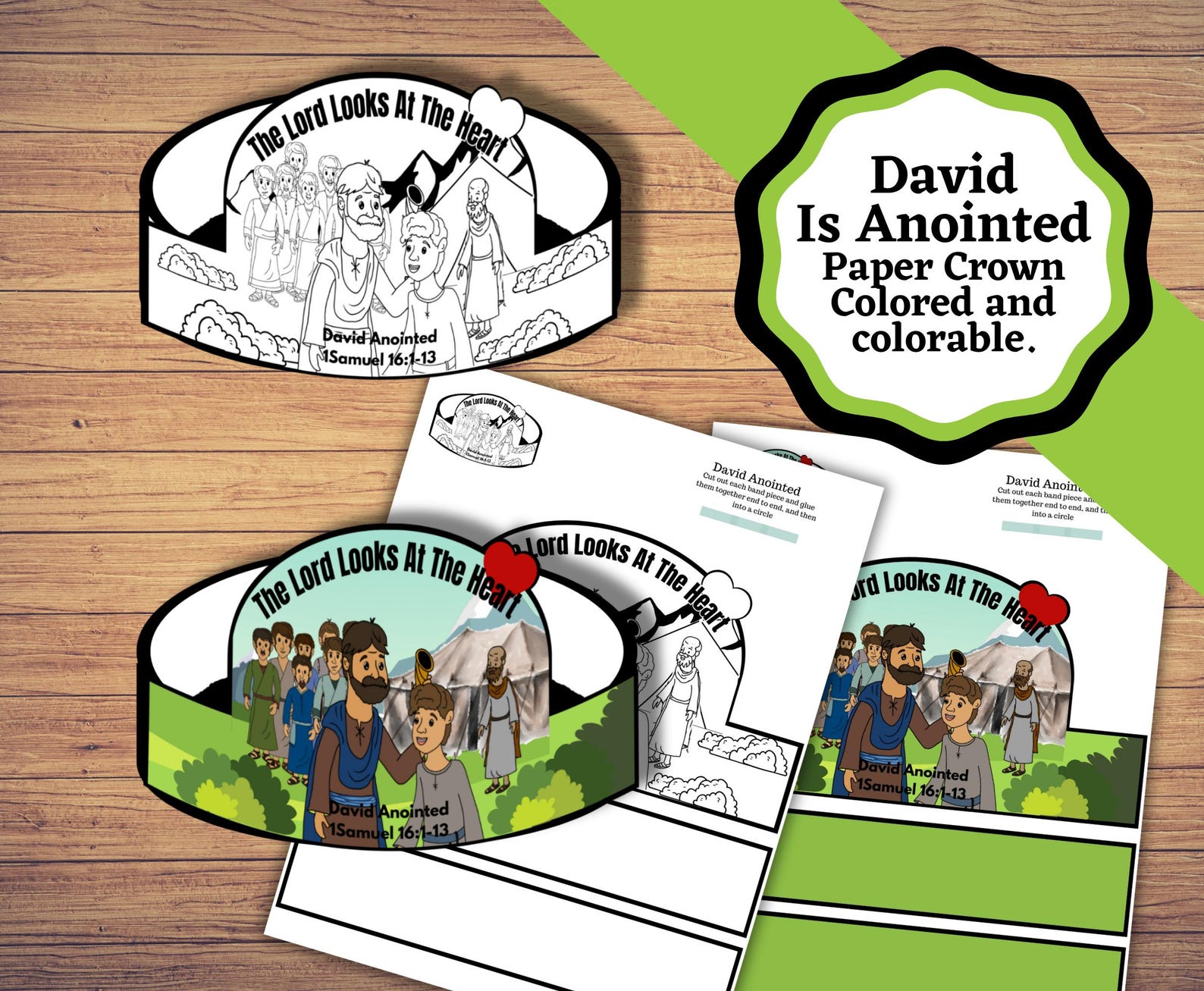 David is Anointed, Paper Crowns. Paper Crown About David Being Anointed ...