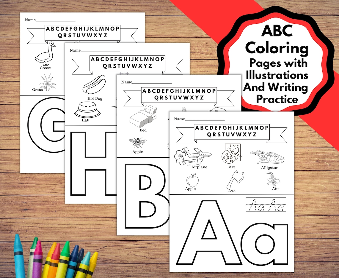 Printable Coloring Pages for Learning ABC'S, Alphabet Coloring and ...