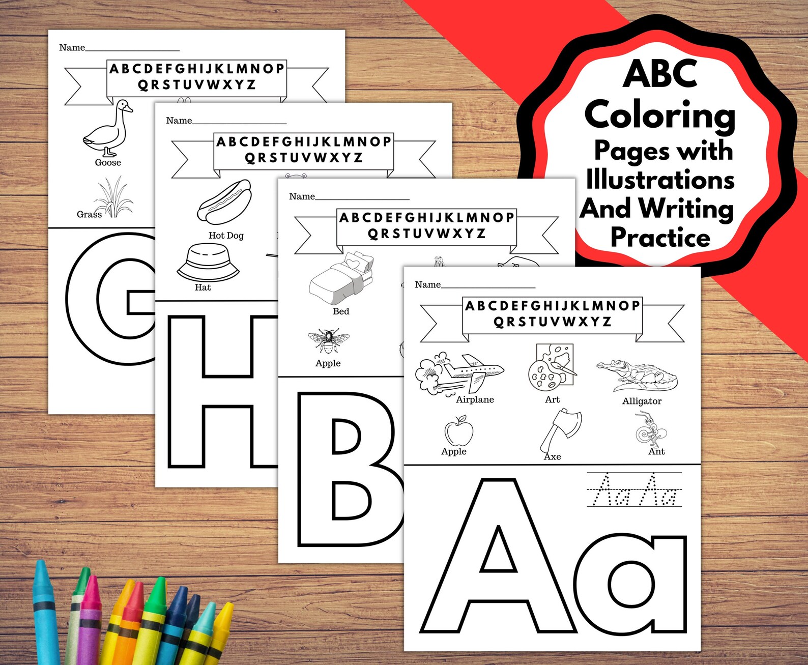 Printable Coloring Pages for Learning ABC'S, Alphabet Coloring and ...