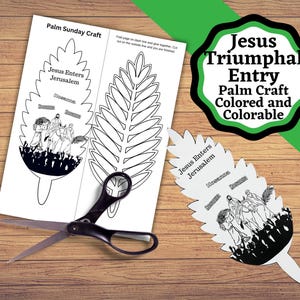 Palm Sunday Kids Craft. Triumphal Entry Palm/hosanna Kids Bible Craft ...
