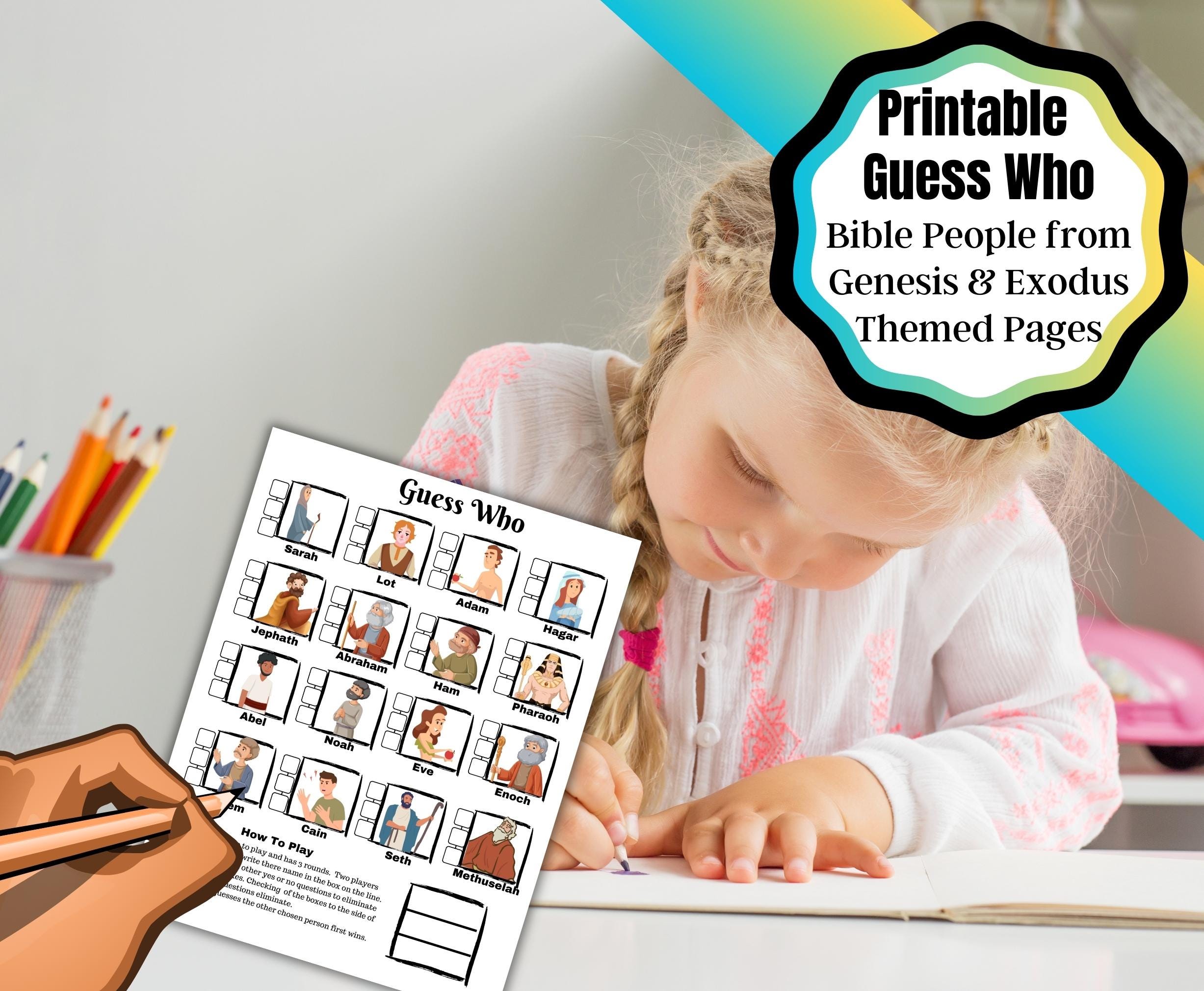 Printable Guess Who Game Pages. Guess Who Bible Persons Games. Bible ...