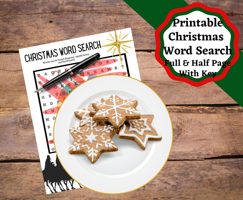 Christmas Nativity Printable Word Search in Full Page and Half Page ...