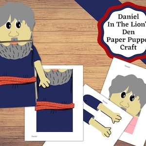 Printable Daniel in the Lions Den Paper Puppets. Daniel, King Darius ...