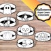 Halloween Paper Crowns Printable, Colorable. Black and White Halloween ...
