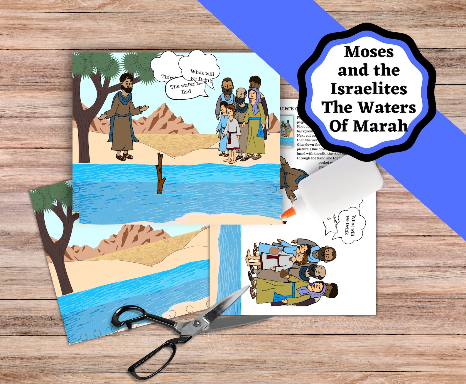 Printable Israelites and the Bitter Waters at Marah, Moses and the ...