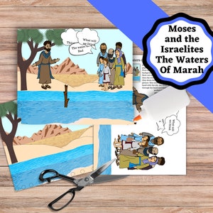 Printable Israelites and the Bitter Waters at Marah, Moses and the ...