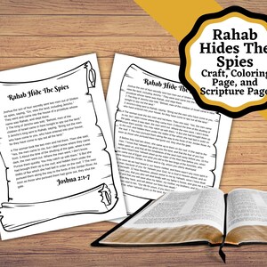 Rahab Hides the Spies, Bible Story Craft. Kids Bible Craft and Coloring ...