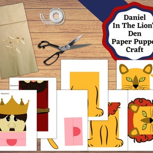 Printable Daniel in the Lions Den Paper Puppets. Daniel, King Darius ...
