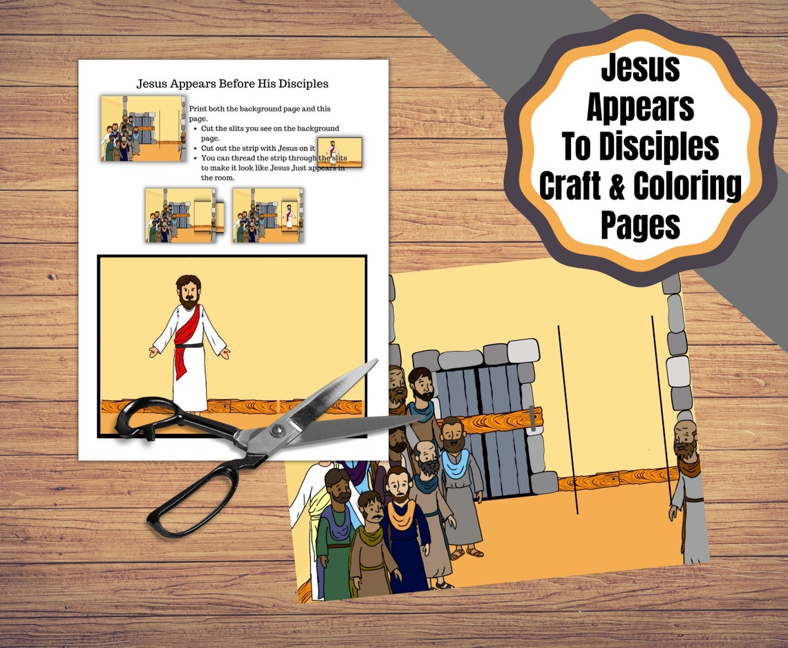 Printable Jesus Appears to His Disciples, Jesus Appears in a Locked ...
