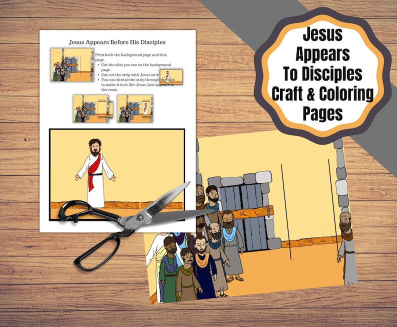 Printable Jesus Appears to His Disciples, Jesus Appears in a Locked ...