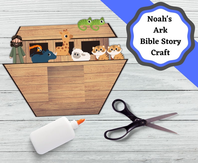 Noah's Ark Printable Craft, Noah, Animals, and the Ark as an Easy Fun ...