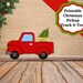 Printable Red Truck With Christmas Tree Craft and Decoration, Christmas ...