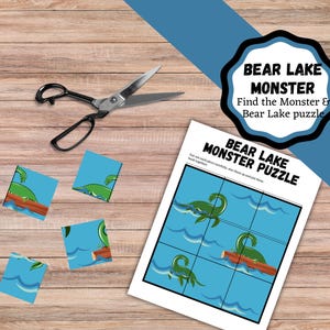 Bear Lake Monster Printable Games, Find the Hidden Bear Lake Monster ...
