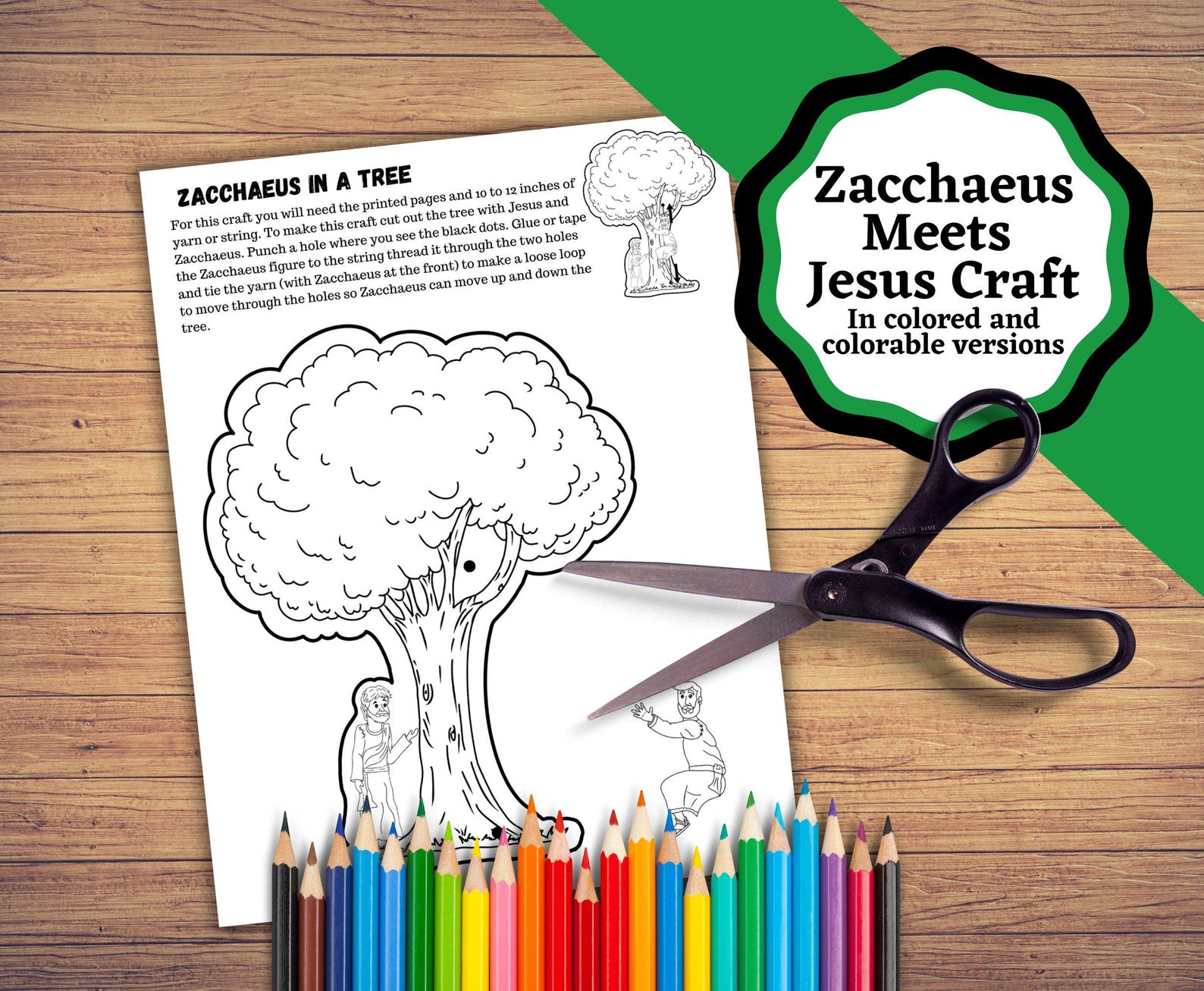 Zacchaeus Meets Jesus, Zacchaeus Climbing up and Down a Tree Kids Bible ...