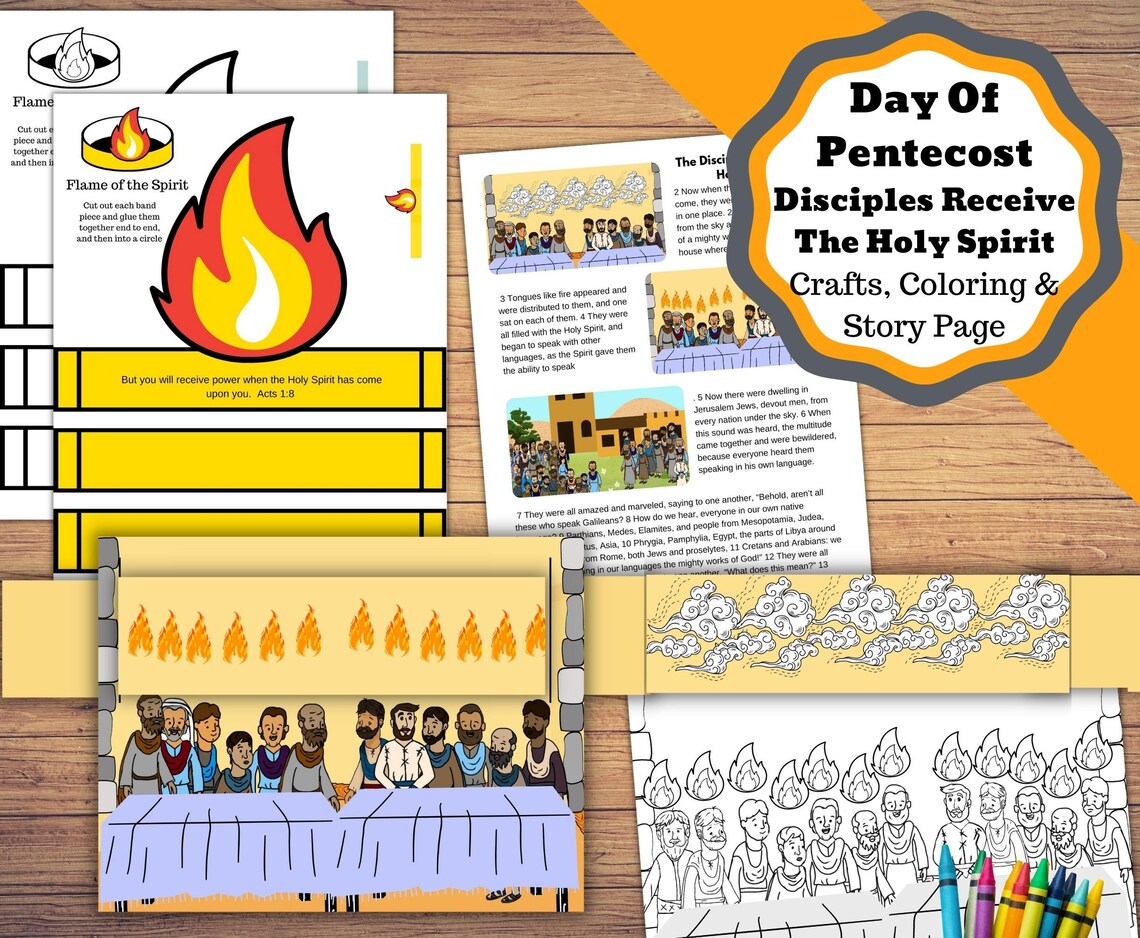 Printable Day of Pentecost Craft and Lesson, the Disciples Receive the ...