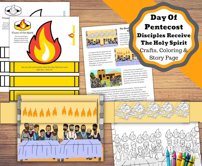 Printable Day of Pentecost Craft and Lesson, the Disciples Receive the ...