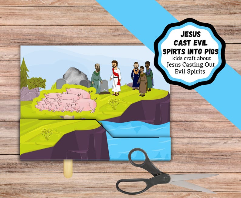 Jesus and the Pigs Bible Story Craft (digital Download) - Etsy