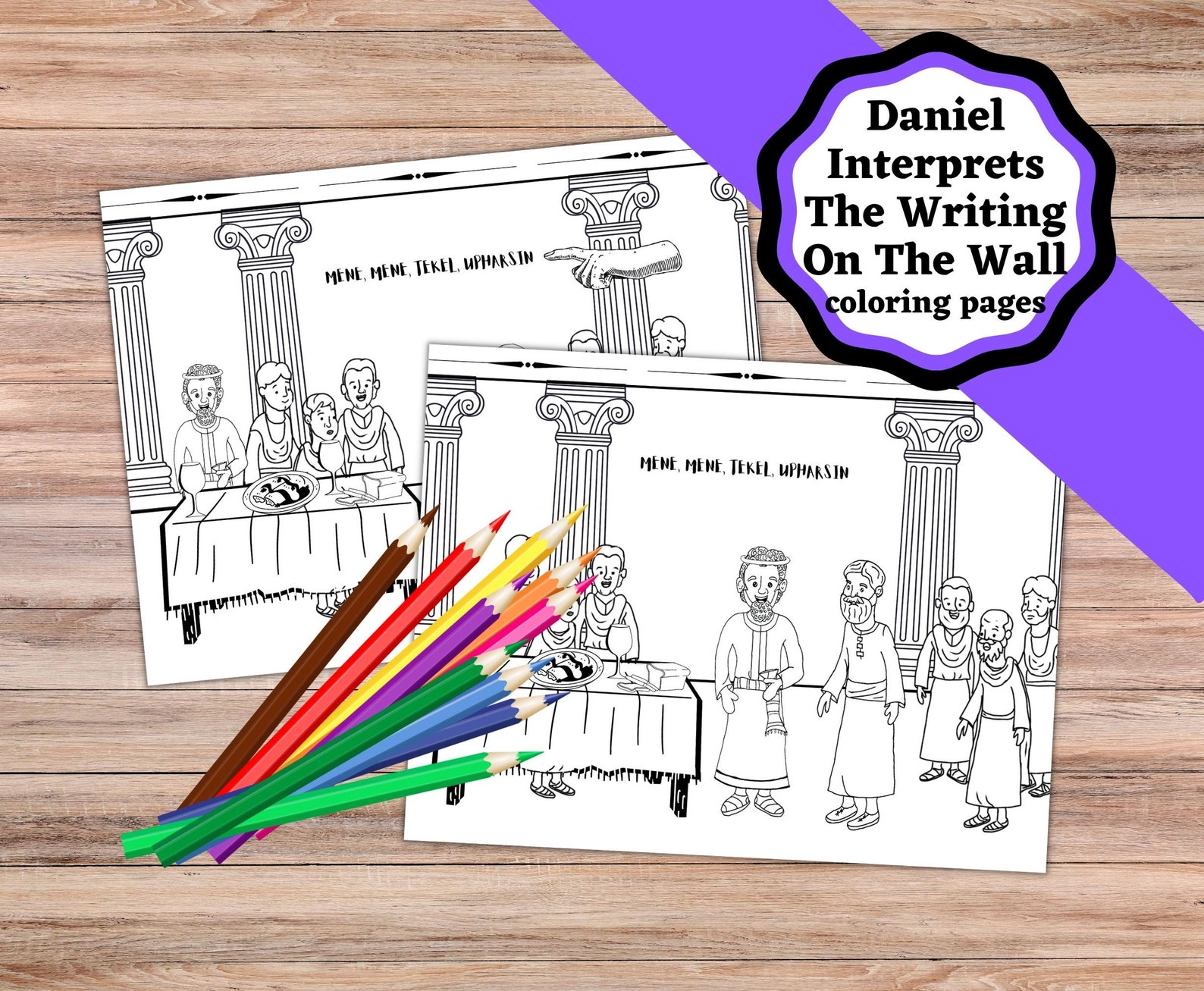 Printable Daniel Interprets the Writing on the Wall Activity Set ...