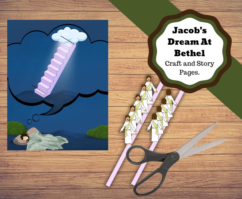 Printable Jacobs Dream at Bethel, Craft, Story, and Coloring Pages ...