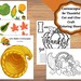 Printable Cut and Glue Cornucopia Craft With Be Thankful Coloring ...