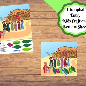 Triumphal Entry Activity Sheets, Palm Sunday Craft, Jesus Entering ...